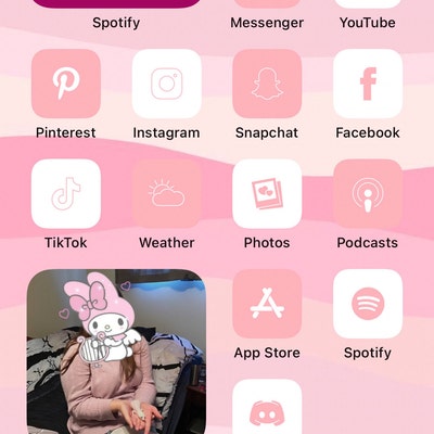 4000 Pastel Pink IOS 14 / 15 App Icons Pack, Blush Pink & White ...