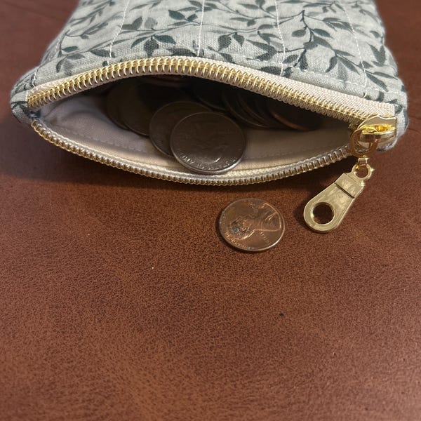 Quilted Small Zipper Pouch - Etsy