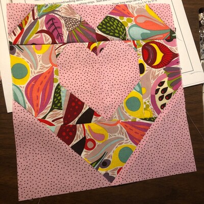 Heart Quilt Pattern Falling in Love Quilt Pattern PDF the Pattern ...