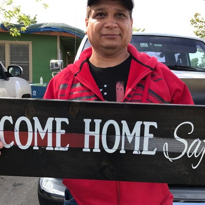 Come Home Safe Door Sign - Etsy
