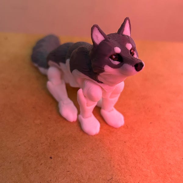 3D Printed Wolf - Flexi Wolf Poseable - Choose Your Color and Size - Etsy