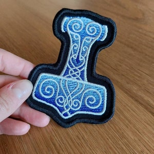 Mystic Mjolnir Patches Thor's Hammer Badge Heathen Viking | Etsy