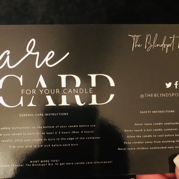 Minimalist Care Card Template, Customisable Care Cards, Care ...