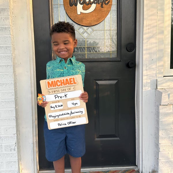 Personalized First Day of School Sign. Custom Last Day of School Sign ...