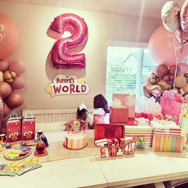 Pink Elmo Theme 3D Letters, Girl Elmo Theme, Elmo’s Word, Pink Sesame ...