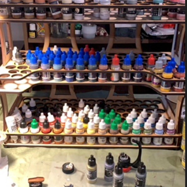 3 Tier Paint Rack for All Major Paint Types - Etsy