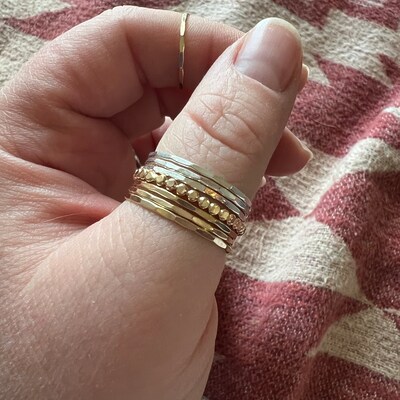 Gold Ring, Stacking Ring, Thin Gold Ring, Dainty Ring, Gold Filled Ring ...