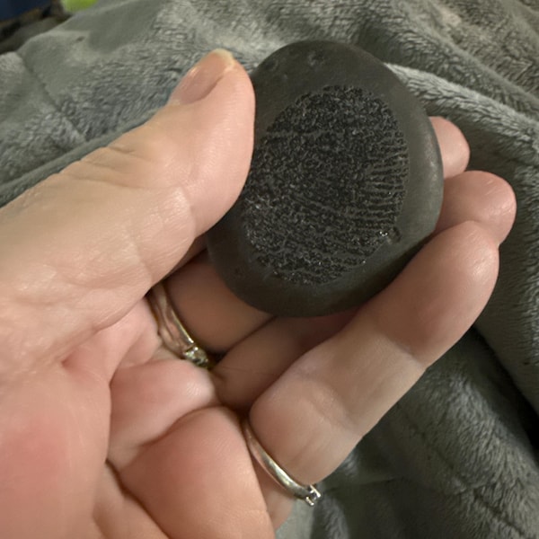Custom Made Fingerprint Worry Stone, Free Engraved Personalization ...