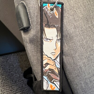 Anime Embroidered Jet Tag Keychain - Etsy