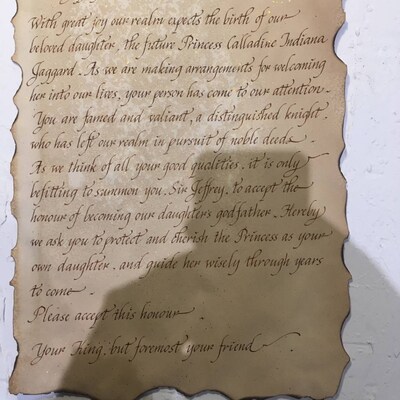 Vintage Handwritten Note Custom Calligraphy on Handmade Cotton Paper ...