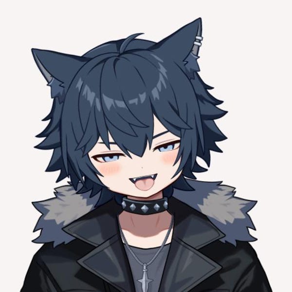 Cute Black Cat Vtuber Live2d Model / Premade / Customizable Vtuber ...