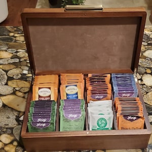 Custom Engraved Tea Organizer Personalized Tea Box With - Etsy