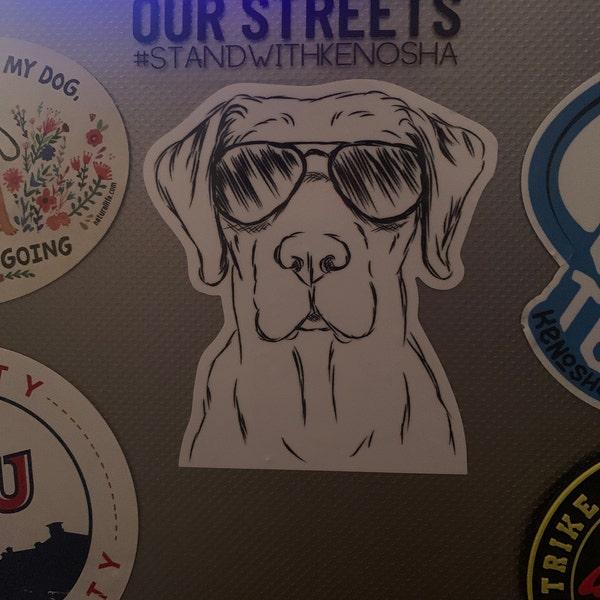 Rowdy the Labrador Decal Sticker, Lab Art, Gifts for Dog Owner ...