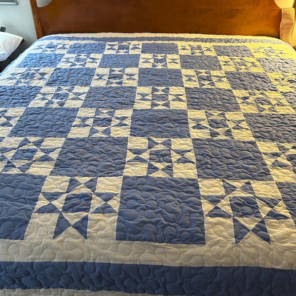 Quilt Black and White Single Irish Chain Queen Made to Order - Etsy Canada