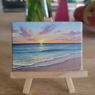 2.5x3.5 Mini Waterlily Painting on Canvas by J. Mandrick - Etsy