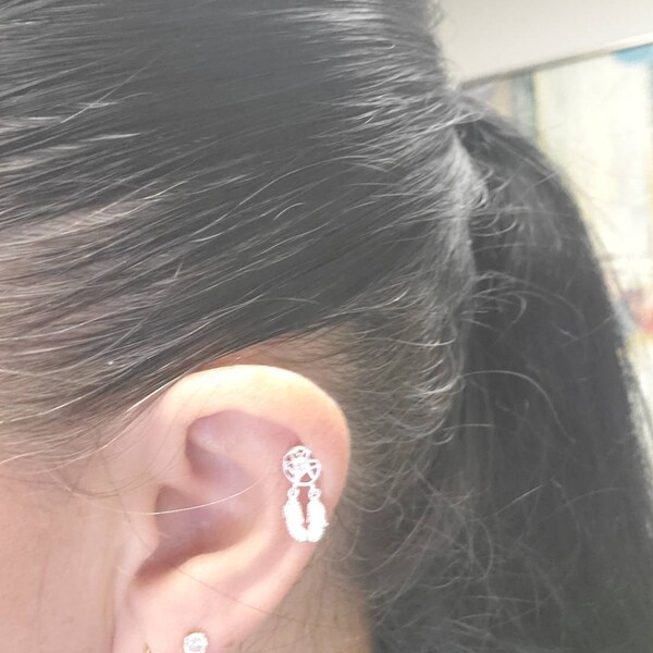 316L Surgical Steel Ear Cartilage Helix Tragus Stud Earring Ring ...