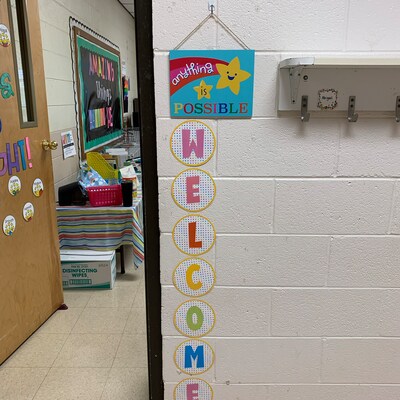 Boho Rainbow Classroom Door Display Editable, Classroom Welcome Door ...