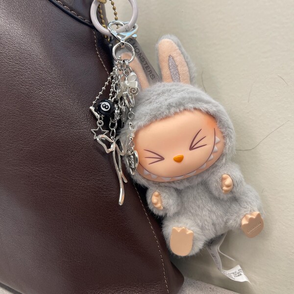 8 Ball Keychain, Y2K Clutter Bag Charms With Dice, Cherry, Stars, Bow ...