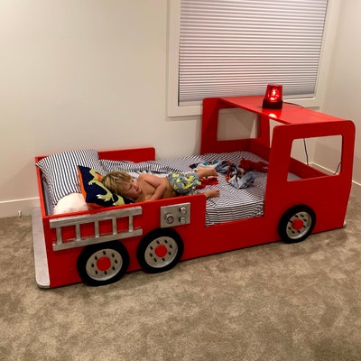 Fire Truck Bed PLANS plans Only, Create a Fireman Themed Bedroom for ...