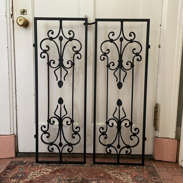 Custom Wrought Iron Stairway Gate - Etsy