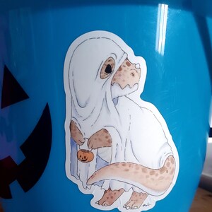 Spooky Ghost T-rex Sticker - Etsy