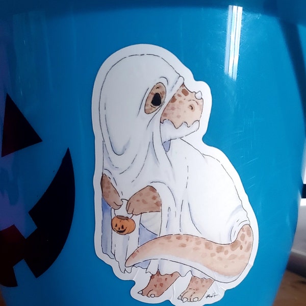 Spooky Ghost T-rex Sticker - Etsy
