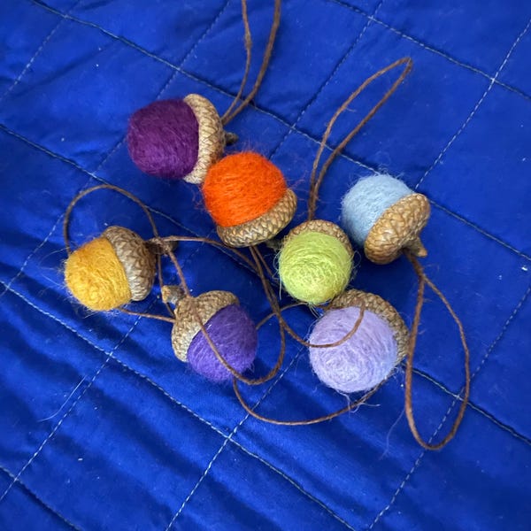 Felted Wool Acorns OR Acorn Ornaments, You Pick the Colors & Quantity ...