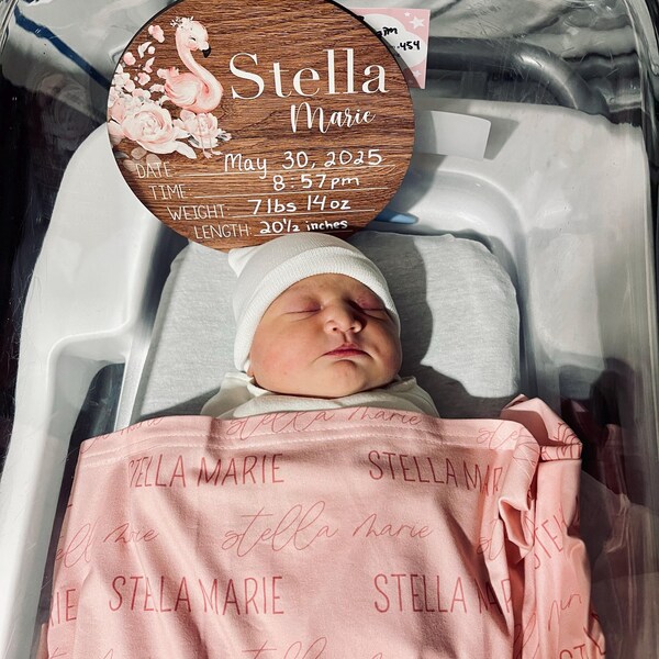 Sweet Pea Flowers Birth Stat Sign, Round Wood Birth Stat Sign, Sweet ...