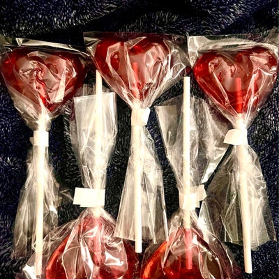 Vintage Clear Toy Candy, Barley Lollipops 9 Count Vintage 3 Dimensional ...