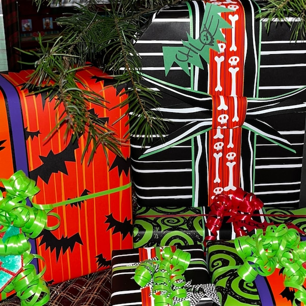 Haunted Mansion Holiday Squiggly Stripe Ribbon - Etsy