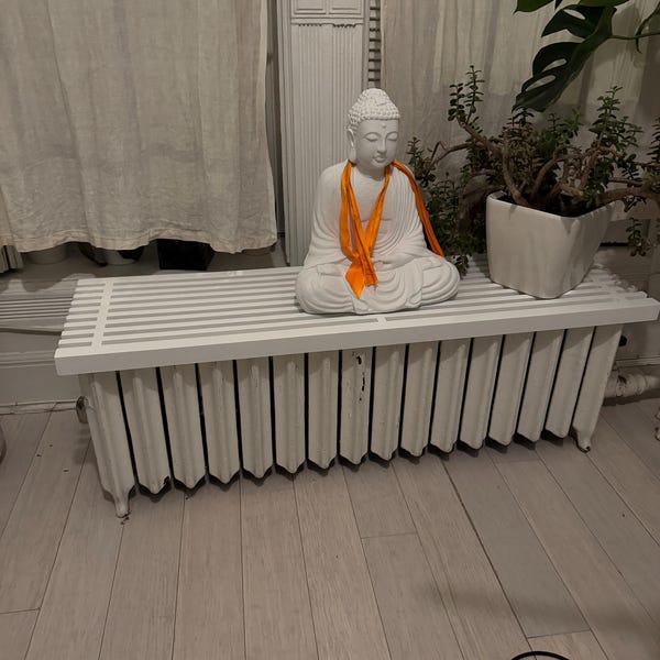 Custom Size Radiator Cover, 9-inch (23 Cm) Depth, Slatted Design, Solid ...