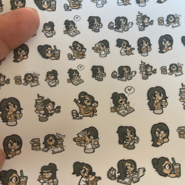 D063 / Soft Stickers Digital and Printable Stickers, Silhouette Cut ...