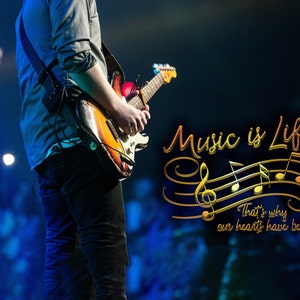 SVG Cutting File Music is Life DXF EPS for Cricut Explore, Silhouette ...