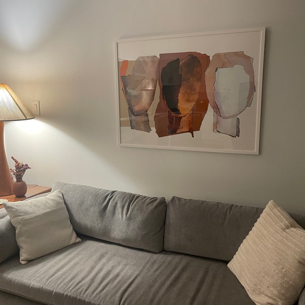 Woman Silhouette, Abstract Modern Art Print, Figurative Minimalist Art ...