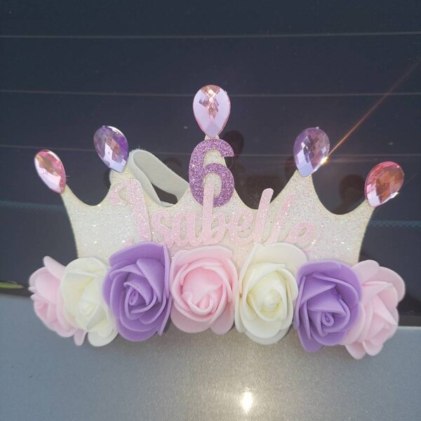 Birthday Crown , Birthday Flowers Crown, Custom Birthday Crown ...