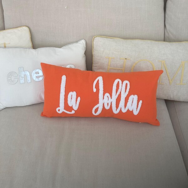 Custom Embroidered Pillow Personalized Gift, Home Decor, Anniversary ...