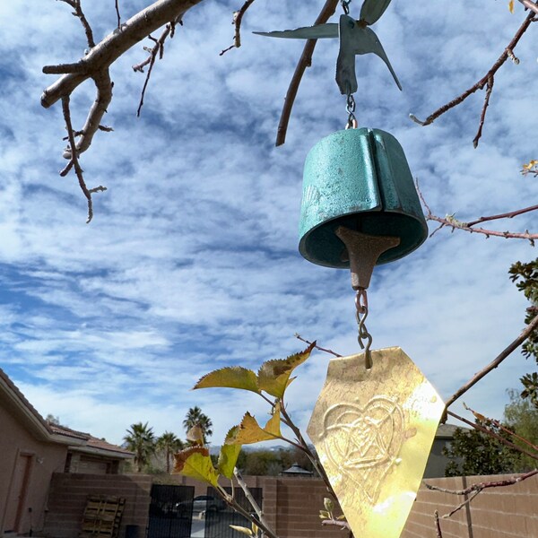 Harmony Hollow Hummingbird 3D Motif Bronze Wind Garden Bell - Etsy
