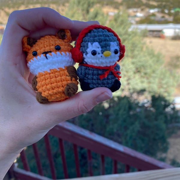 Cute Crochet Animal Keychains, Handmade Amigurumi Plush Bag Charms ...