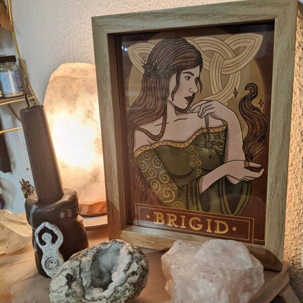 BRIGID A5 Art Print | Celtic Goddess | Folklore | Pagan Art | Mythology ...