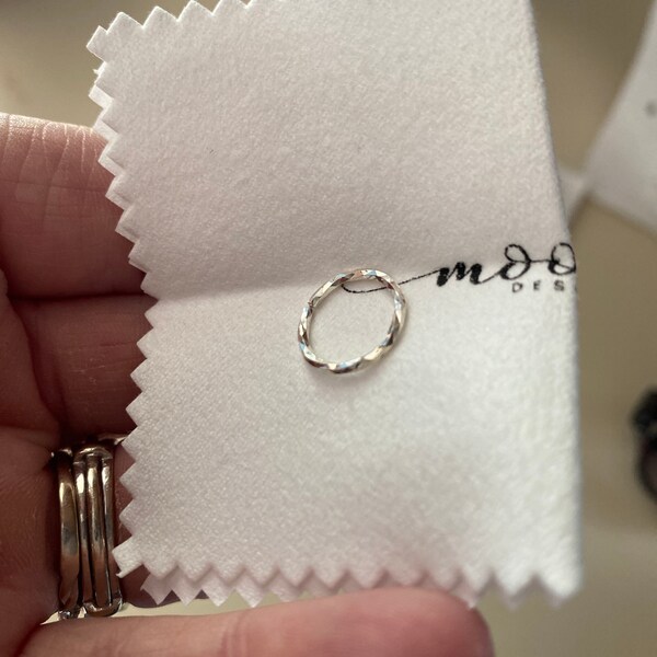 Rook Earring Piercing 16g - Diamond Cut 16g Rook Hoop - Silver Rook 16 ...