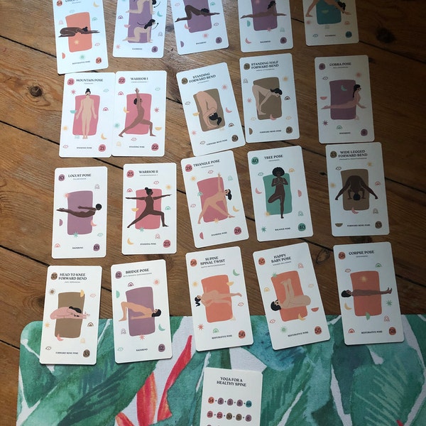 ASANA CARDS, Yoga Pose Cards, Yoga Cards, Yoga Poses, Yoga Teacher ...
