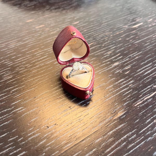 Small Victorian Style Ring Box. Vintage Style Jewellery Box. Heart ...