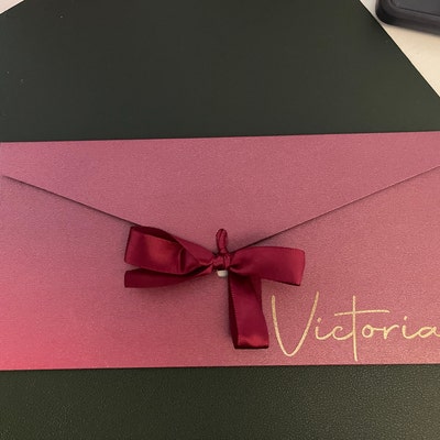 Luxury Personalised Gift Envelope With Gemstone Name, Voucher 17.5 X 12 ...