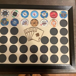 Casino Poker Chip Display Frame Insert and Frame Option Poker | Etsy