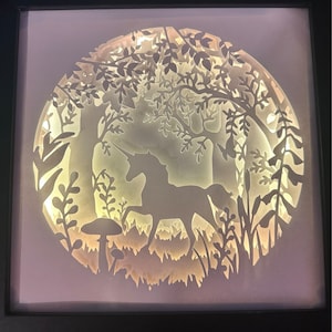 Happy 50th Birthday Shadow Box SVG PDF PNG Paper Cutting Instant ...