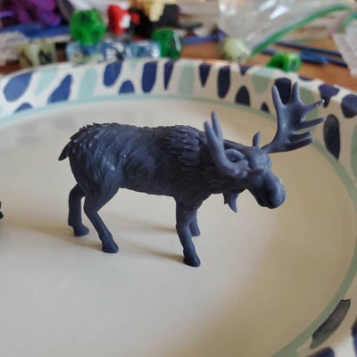 MOOSE 32mm Scale 3D Printed Animal Miniature for Tabletop Gaming by ...