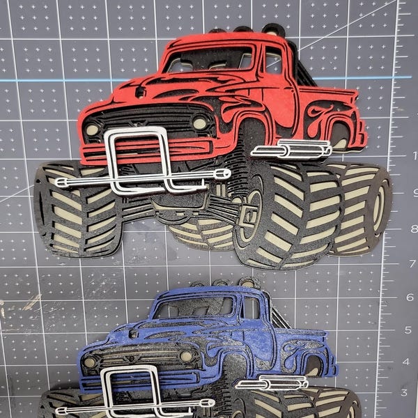 Monster Truck Multilayer SVG | 3D Layered Car Mandala Laser Cut Cricut ...