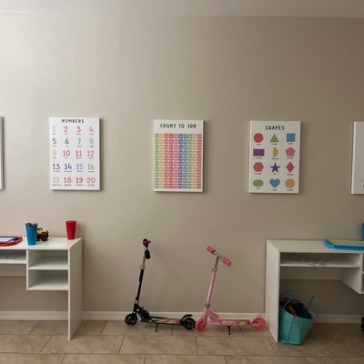 Educational Prints, Set of 8 Preschool Posters, Classroom Decor ...