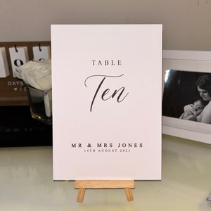 Personalised Rectangle Table Numbers Acrylic Table Numbers - Etsy UK