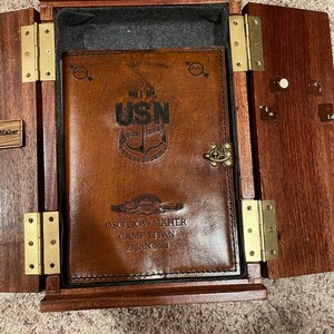 USCG Chief Charge Book With Large Anchor CCTI Petty Officer | Etsy